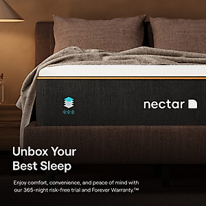 Nectar Premier Copper 14"" California King Mattress - Medium Firm Gel Memory Foam Mattress - 5 Layers of Comfort - Triple Action Cooling Tech - 365-Night Trial - Forever Warranty (White)
