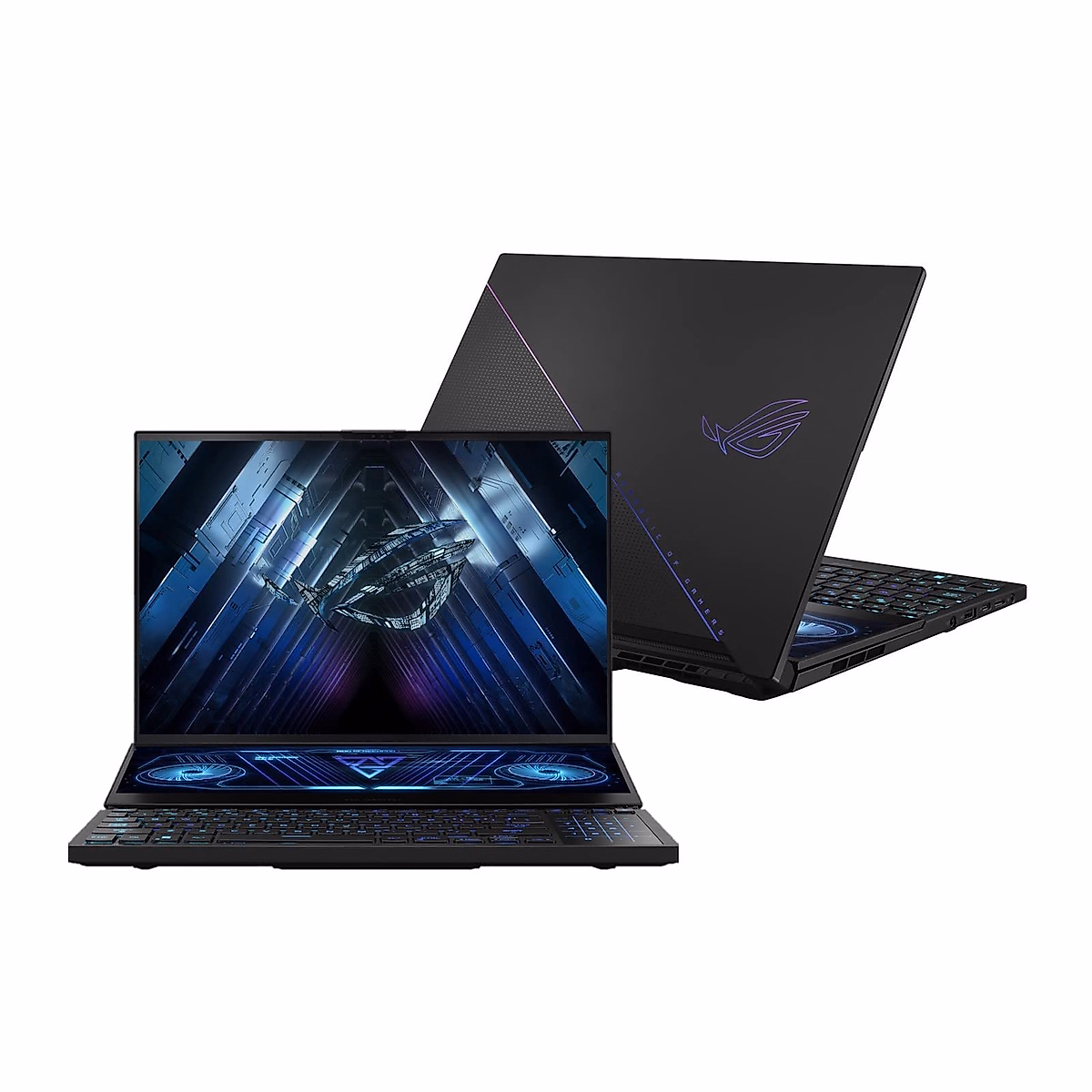 EXCaliberPC 2023 ASUS ROG Zephyrus Duo 16 GX650PY-XS97 (AMD Ryzen 9 7945HX, 64GB RAM, 4TB WD NVMe SSD, RTX 4090 16GB, 16" QHD+ 240Hz 3ms, Windows 11 Pro) Gaming Laptop