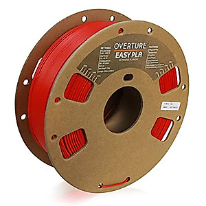 OVERTURE Easy PLA丨 1.75mm 3D Printer Filament, 5kg Cardboard Spool (11lbs), Dimensional Accuracy +/- 0.03mm, Fit Most FDM Printer (Black&White&Red&Rock White&Space Gray)