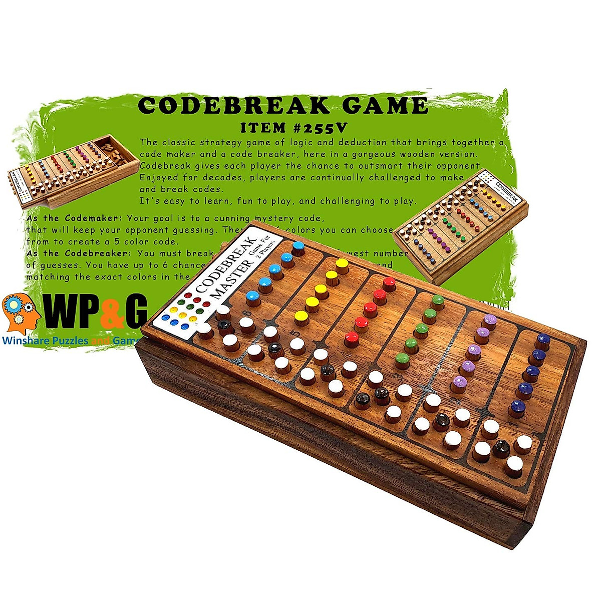 Codebreak Game Top Strategy Wooden Board Games for Age 12+ and Adults