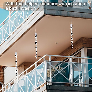 CHANGE MOORE Woodpecker Deterrent Reflective Scare Rods, 6Pcs Bird Scare Devices, Bird Repellent Devices Outdoor to Keep Birds Away from Your House Window Garden