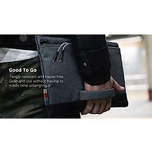 DUKABEL Headphone Splitter, Knitted 3.5mm Audio Splitter TRS 3-Pole Aux Splitter Cable for Headphones Earphones Speakers -Zebra White