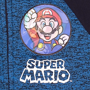 Nintendo Super Mario Video Game 3-Piece Set Boys Short Sleeve T-Shirt, Zip Up Hoodie, Jogger Pants 3-Pack Bundle Set (Size 8, Grey)