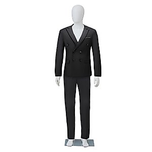 Male Mannequin Full Body Body, 73 Inches Adjustable Detachable Dress Model Stand Realistic Display Mannequin Head Metal Base for Retail Clothing Shops, Halloween Christmas Cosplay, 1pcs