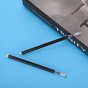 Refill Marking Pen 4 Colors Heat Erasable Fabric Pens DIY Leather Accessory Cross Stitch Sewing Accessories (Black)