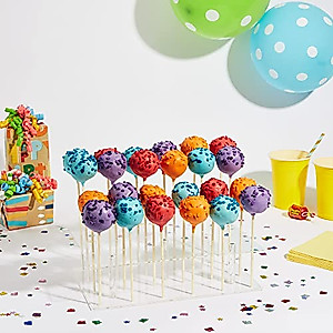 Cal's Cake Pops Premium 24 Hole (2 Dozen) Large Cake Pop Display Stand | Wider Spacing & Holes | Extra Support for 6'' OR 8'' Cake Pop Sticks, Clear