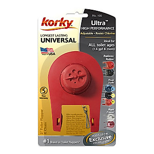 Korky 100 Ultra High Performance Universal 2" Flapper, 2 PACK