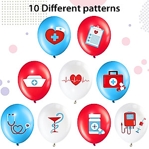 Suilung 50 Pcs Nurse Balloons 12 Inch Doctor Medical Balloons Nurse Party Decorations Nurse Appreciation Gift for Nurse BSN RN Hospital Themed Graduation Birthday Retirement Christmas Party Supplies
