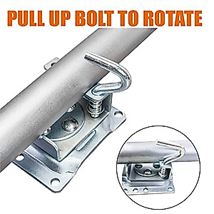 ROAD DAWG Boat Trailer Jack with Dual Wheel, 3/4 Ton (1,500 lb) Capacity, Heavy Duty Swing-Back Bolt-On Trailer Jack,ATR39002MB