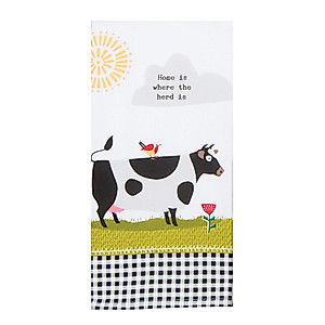 Kay Dee Designs Farm Charm Cow DP Terry Dish Towel, 16 x 20, Various