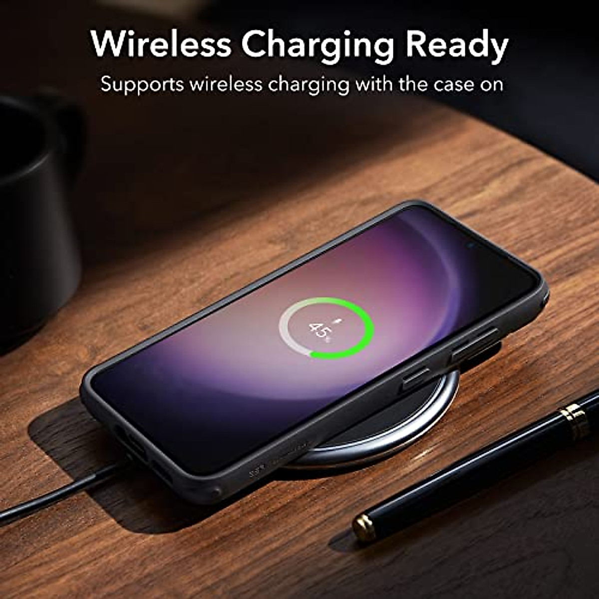 ESR for Samsung Galaxy S23 Plus Classic Kickstand Case, Adjustable Built-in Camera Ring Stand, Military-Grade Drop Protection, Case for Samsung S23 Plus, Shockproof Scratch-Resistant, Frosted Black