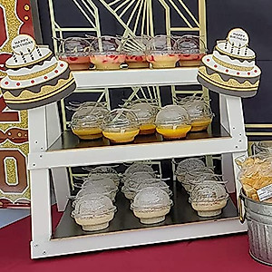 ALMOXVYE 100 Pack 5 oz Cups with Dome Lids, Plastic Clear Cups Disposable Dessert Cups Ice Cream Cups for Dessert, Cupcake, Salad, Fruit