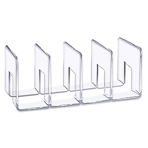 LUGUNU Clear Acrylic Desk File Sorter Purse/Handbag Organizer clutch divider Mesh Folder Office Supplies Stand Bookshelf (3 Sections) (4 Sections)