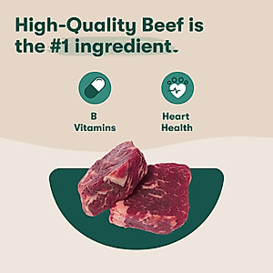 Jinx Beef Bites, Soft Jerky Dog Treats, Bite-Sized Snack, Low-Calorie and Packed with Flavor, Slow-Smoked Real Beef & Liver, No Fillers, 5oz, 6 Pack