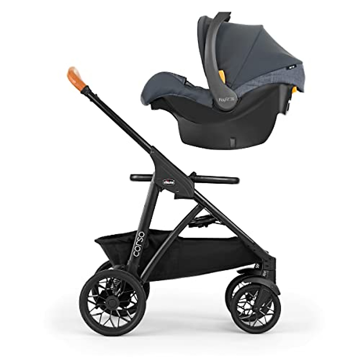 Chicco Corso LE Modular Travel System, Corso LE Stroller with KeyFit 35 Infant Car Seat and Base, Stroller and Car Seat Combo, Infant Travel System | Veranda/Grey