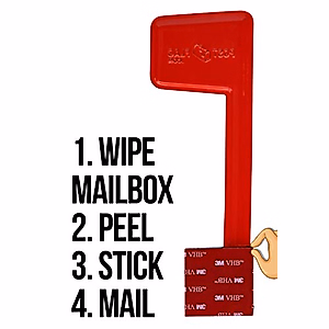 Universal Peel and Stick Replacement Mailbox Flag Replacement (No Tools Required, Fits Any Mail Box)