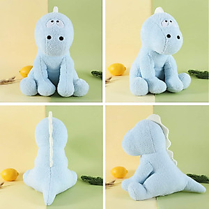 Little Room Naturally Glow in The Dark Dinosaur Stuffed Animal Plush Toy, 14 Inches, blue (L1000)