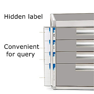LEYT Desktop Drawer Organizer - 3/5/7 Tier Aluminum Alloy File Cabinet, Office Supplies, Increase Work Efficiency. (Size : 3 Layers)