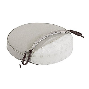 Classic Accessories Montlake FadeSafe Water-Resistant 18 Dia x 2 Inch Patio Dining Seat Cushion, Heather Grey