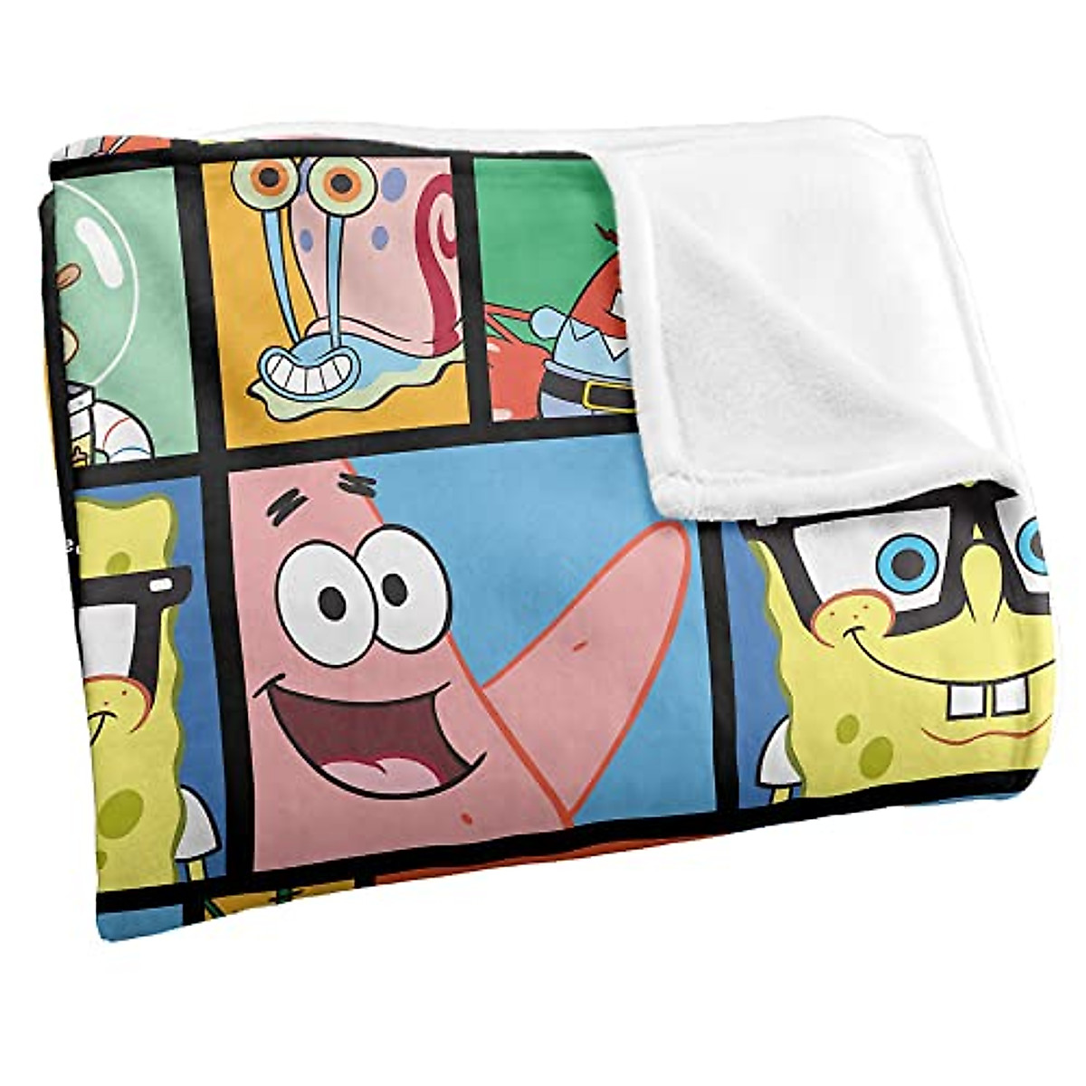 Spongebob Blanket, 36"x58" Spongebob Tile Pattern Silky Touch Super Soft Throw Blanket