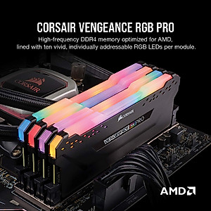 Corsair Vengeance RGB Pro 32GB (2x16GB) DDR4 2933 (PC4-23400) C16 Desktop Memory - Black PC Memory CMW32GX4M2Z2933C16