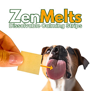PetPax Co. ZenMelts Calming Strips - Fast-Acting & Non-Drowsy Dog Anxiety Relief and Canine Relaxation During Fireworks, Storms & Separation (Pack of 30)
