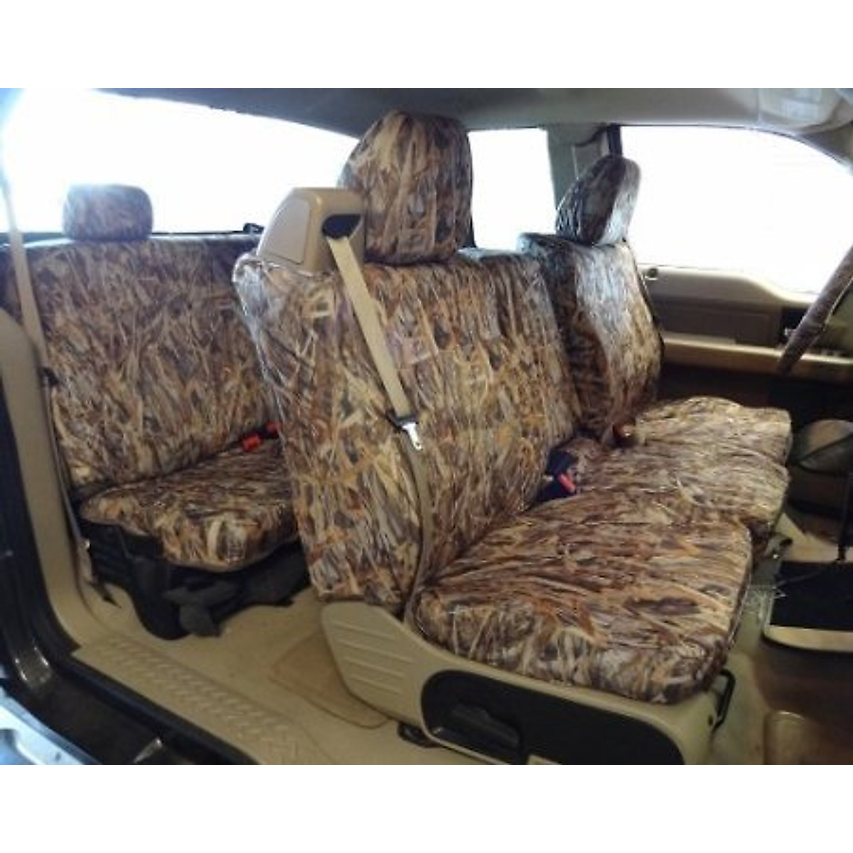 Durafit Seat Covers, FD9 SA-C, 2004-2008 Seat Covers Made for F150 XLT Super Cab Complete Front and Rear Seat Set in Custom Waterproof Savanna Camo Endura
