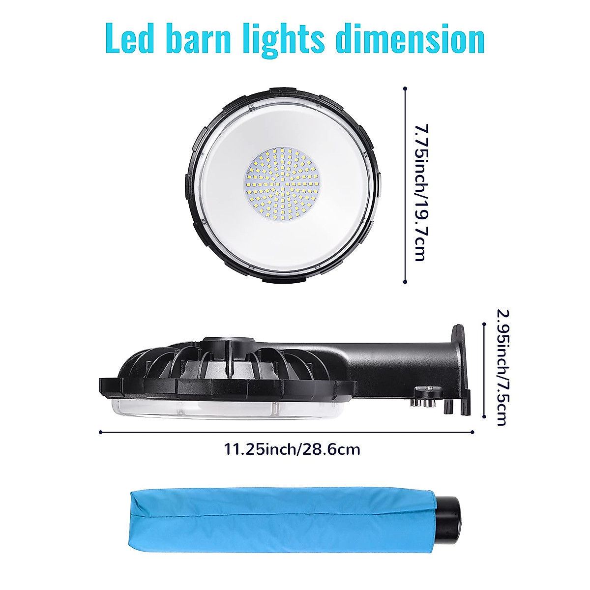 Ankishi LED Barn Light, Dusk to Dawn Outdoor Lighting with 100W 12000LM 5000K Daylight, IP65 Waterproof Area Street Light for Barns Street Yard Garage Warehouse Outdoor Security Flood Lights(2Pack)