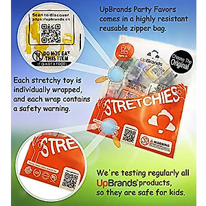 UpBrands 144 Party Favors for Kids Stretchy Skeleton Bulk Set, 12, Kit for Birthday's, Halloween, Goodie Bags, Easter Egg Basket, Pinata Filler, Small Toys Classroom Prizes