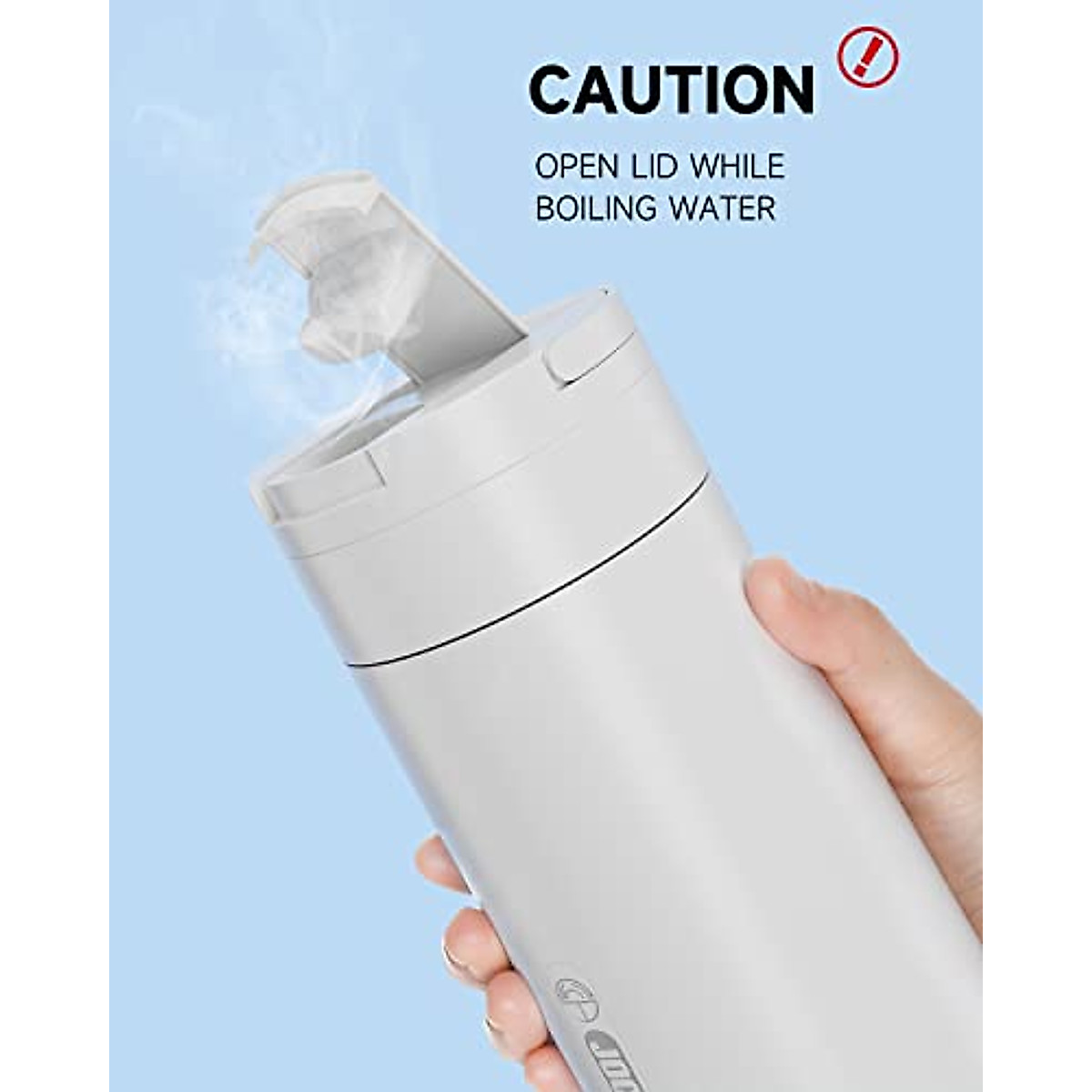 Travel Kettle, Portable Electric Kettle Small Kettle Boiler for Travel and Work, 304 Stainless Steel,BPA Free, 4 Temperature Adjustable with LED Display,Auto Shut-Off and Boil Dry Protection with Keep Warm Function,380ml Mini Kettle.