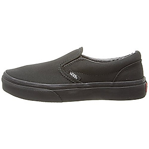 Vans Kids Unisex Classic Slip On, Black/Black, Size 13 Little Kid