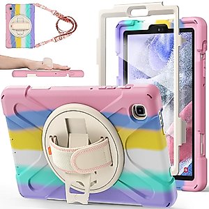 SIBEITU Case Compatible with Galaxy Tab A8 10.5 Inch with Screen Protector 2022, SM-X200/X205/X207, Hard Durable Rugged Protective Tab A8 Cover W/Stand Strap