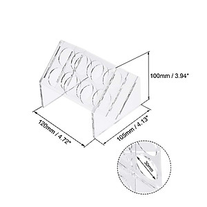 uxcell Slant Rack Acrylic Test Tube Holder 6 Wells for 50ml Centrifuge Tubes Clear