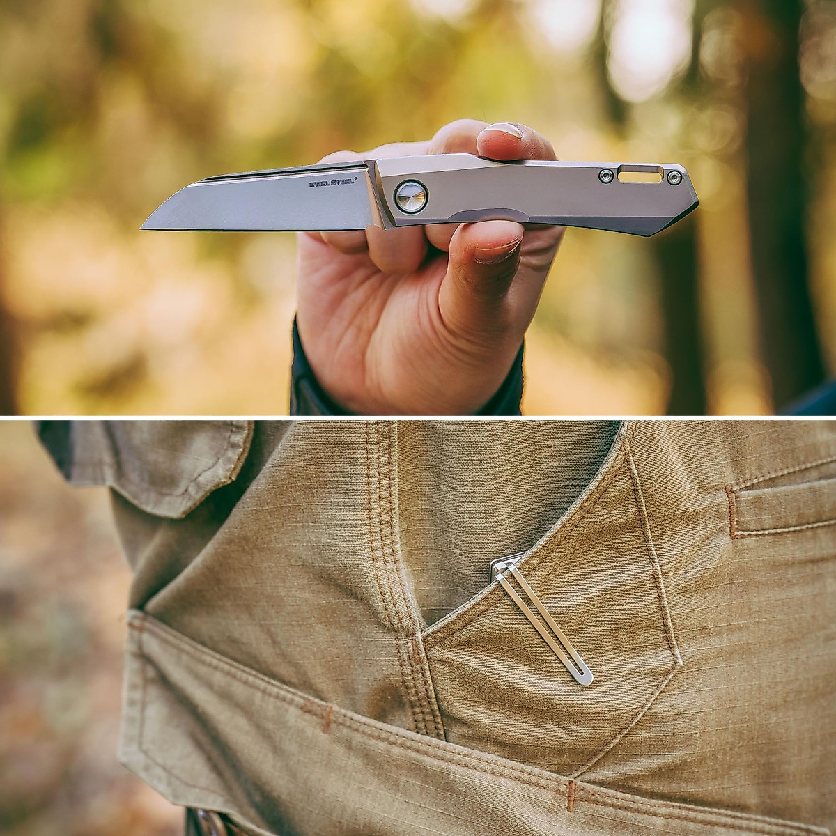 Real Steel Solis Slipjoint Folding Pocket Knife: Bohler N690 Beadblast Blade and Titanium TC4 Handle for Unmatched Versatility - Your Go-To EDC Companion for Outdoor Adventures and Everyday Use (Sliver hardware/Beadblast)
