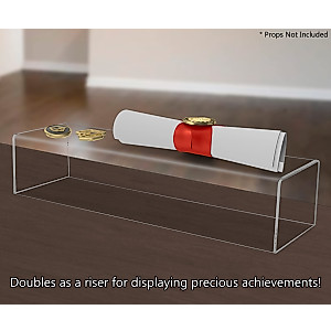 2 Pack Acrylic Retail Tray One Compartment Clear 15 Inch Wide x 4 Inch Deep Countertop Merchandise Dump Bin See Through Flippable Storage Caddy for Expos Businesses and Tradeshows by Marketing Holders