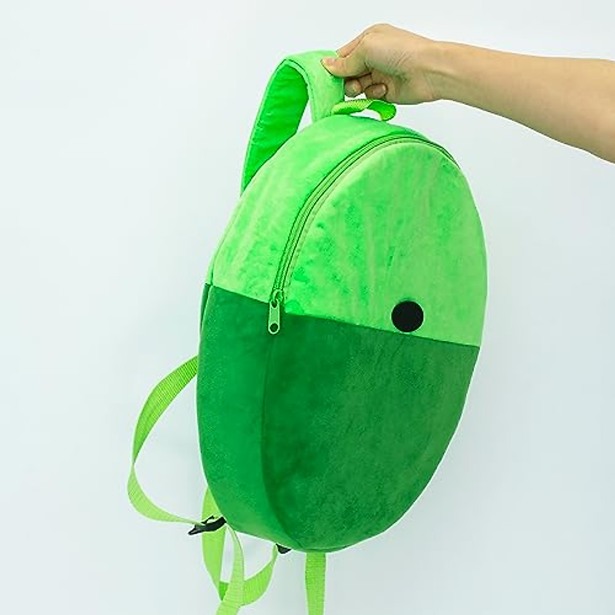 DSKOBT Green Backpack for Anime Costume Prop Lime Green Plush Backpack Cartoon Human's Adventure For Cosplay Halloween (Green)