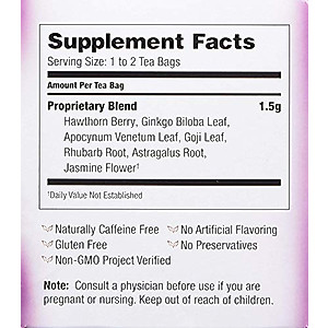 Bravo Tea Cholesterol Health Herbal Tea Caffeine Free, 20 Tea Bags, 2 Count