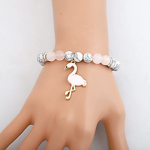 UJIMS Flamingo Gift for Women Flamingo Bracelet Flamingo Party Supplies Flamingo Lover Jewelry Gift for Family Friend (Flamingo Bracelet)