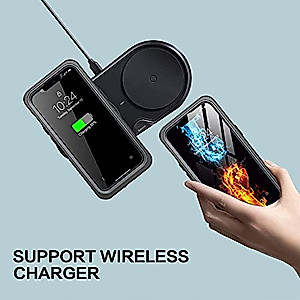 ANTSHARE for iPhone 13 Case Waterproof Shockproof with Built-in Screen Protector 360 Full Body Heavy Protective Rugged Case for iPhone 13 6.1 inches Black/Clear