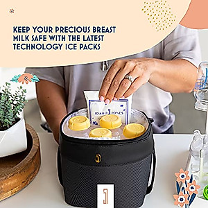 Breastmilk Ice Pack, Jamie, Idaho Jones | Soft Long-lasting Leakproof Ice Packs for Lunch Bags/Idaho Jones Milk Cooler Bag for Baby Bottle Storage, Breastfeeding, Injury Cold Pack, Lunch Box Ice Packs