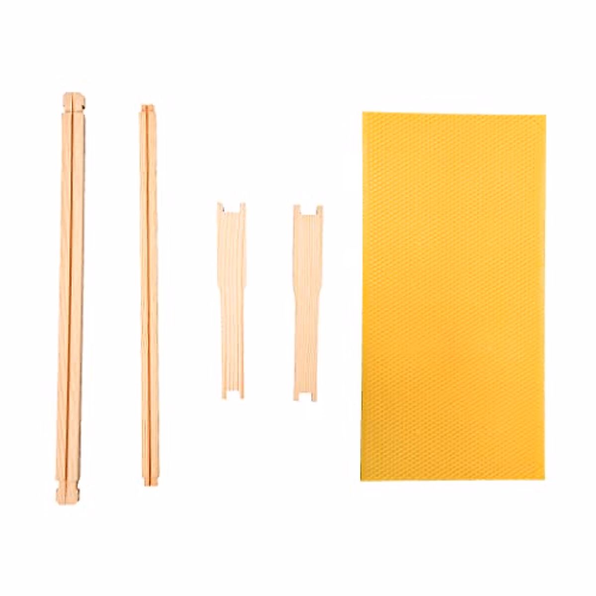 MayBee Hives-Deep or Brood Size Beehive Frames and Foundations,10 Pack Honey Bee Frames with 100% Beeswax Coated Food Grade Foundation Sheets, 9-1/8-Inch(Yellow)