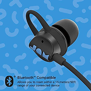 JAM Sweat Resistant Wireless Bluetooth Earbuds 6 Hour Playtime, Hands-Free Calling, Magnetic Cord Management, Lightweight Design Live Loose Sport Headphones Black
