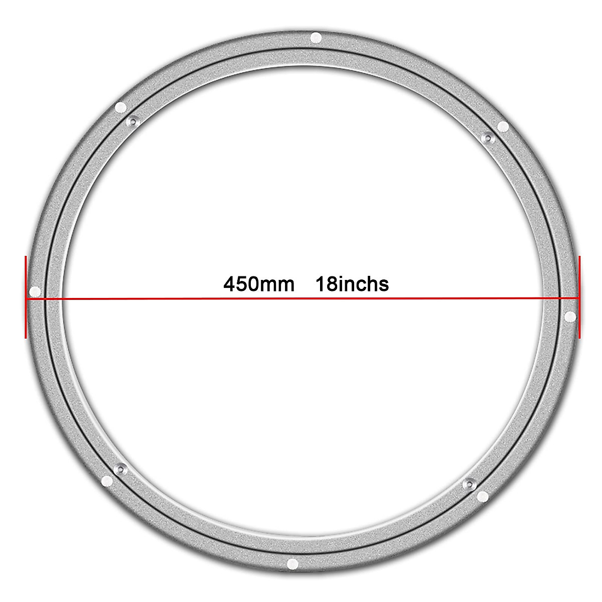18 Inchs Lazy Susan Aluminum Bearing Metal Rotating Turntable Bearings Swivel Plate Hardware for Dining-Table and Workbench …