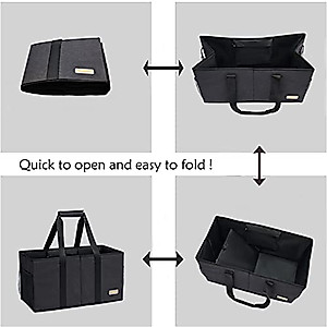 Large Folding Picnic Basket, Laundry Basket,Large Utility Tote Bag, Reusable Basket, Storage Bag, Shopping Bag, Car Storage Box.