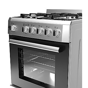 PremiumLevella 24" Gas Range with 4 Burners and 2.7 Cu. Ft. Oven Capacity (Stainless)