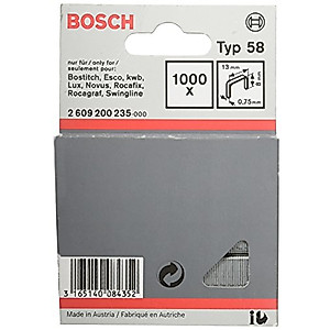 Bosch 2609200235 Fine Wire Staple 8x13mm 1000 Pcs