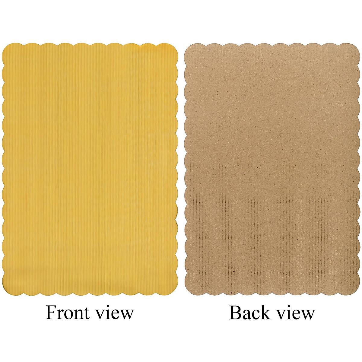 Tebery 20 Pack Rectangle Cake Board Disposable Cardboard Cake Bases, 14x10 Inch Gold Foil Quarter Cake Sheet for Baking Cake Pizza Pastry Party Decorate, Grease Proof and Moisture Resistant