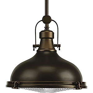 Progress Lighting P5188-108 Fresnel Lens Pendants, Bronze