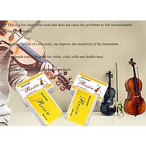 Rosin Violin Rosin Natural Rosin 4 Pack Low Dust Universal Rosin for Violin Viola and Cello (4 Pack Rosin)