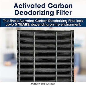 Sharp FZ-C100DFU Activated Carbon Replacement Filter for KC-850U,Black
